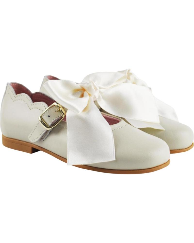 Chaussures De Niña ANGELITOS FRANCESITA NAPA LAZO SATEN 1105 BEIGE
