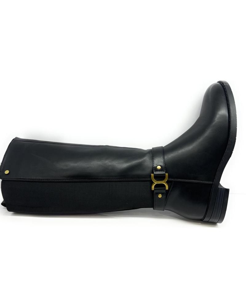 Botas De Mujer CHIC VISION BOTA MUJER ALTA ELASTICO PLANA NEGRO