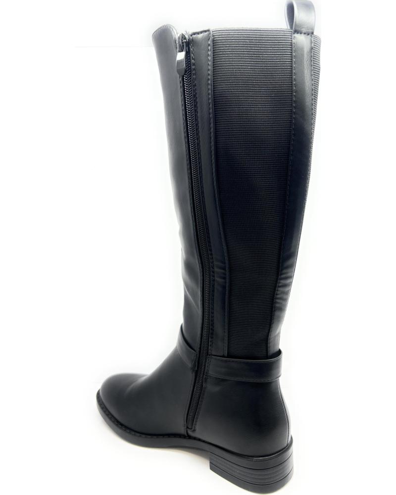 Botas De Mujer CHIC VISION BOTA MUJER ALTA ELASTICO PLANA NEGRO