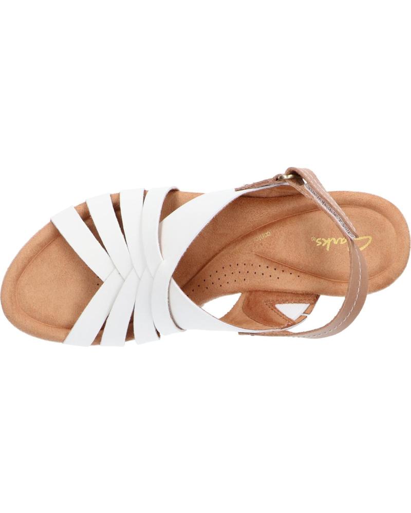 Sandalias De Mujer CLARKS 26171534 ELLERI GRACE WHITE LEATHER