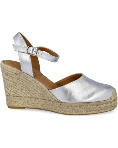 Zapatos De Cuña De Mujer L&R SHOES 940 ALPARGATAS YUTE MUJER PLATA